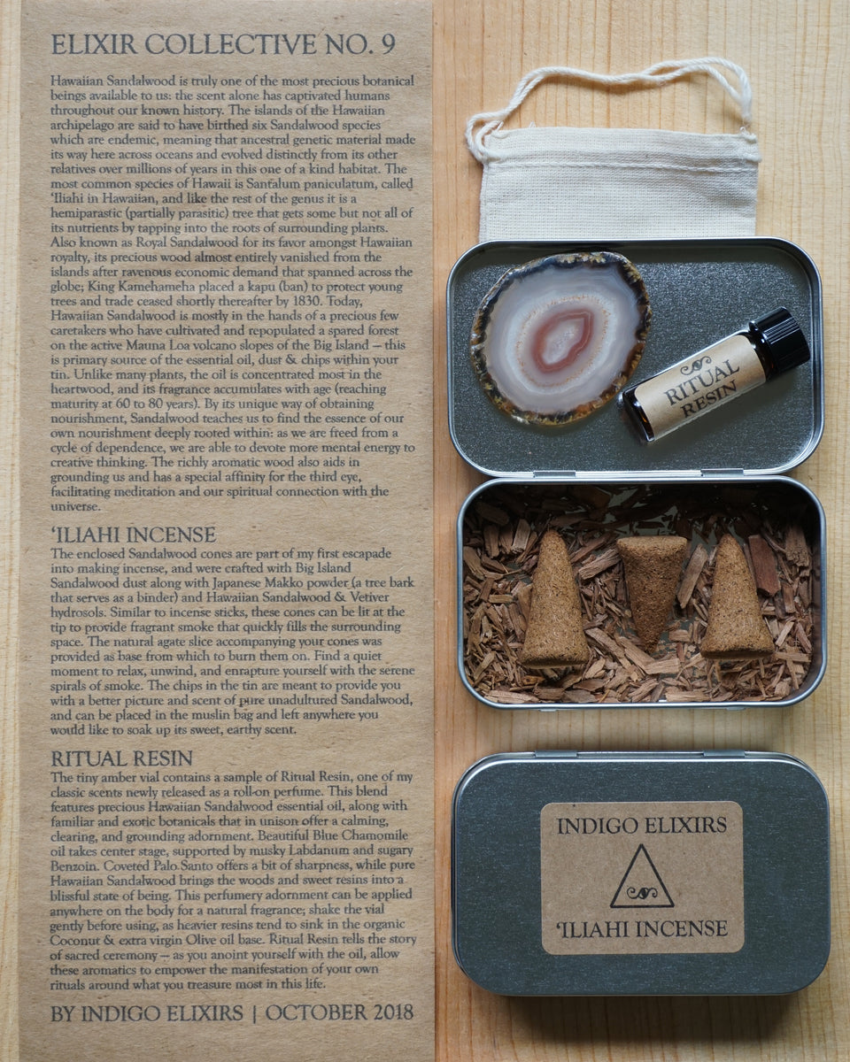 Elixir Collective No. 9 ~ 'Iliahi Incense & Ritual Resin – INDIGO ELIXIRS